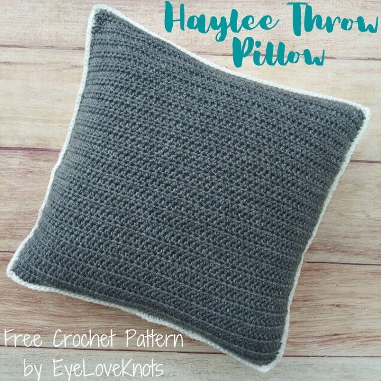 Haylee Throw Pillow - Free Crochet Pattern - EyeLoveKnots