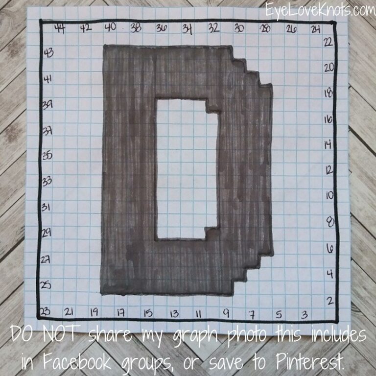 18" C2C Alphabet Square - Free Crochet Pattern - EyeLoveKnots
