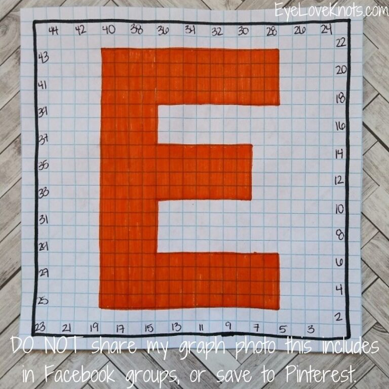 18" C2C Alphabet Square - Free Crochet Pattern - EyeLoveKnots