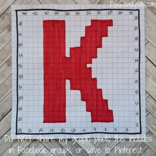 18" C2C Alphabet Square - Free Crochet Pattern - EyeLoveKnots