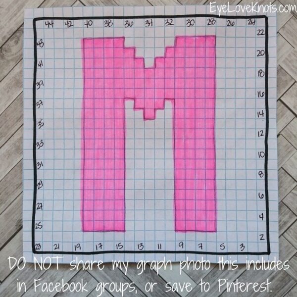 18" C2C Alphabet Square - Free Crochet Pattern - EyeLoveKnots