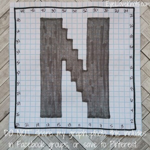 18" C2C Alphabet Square - Free Crochet Pattern - EyeLoveKnots