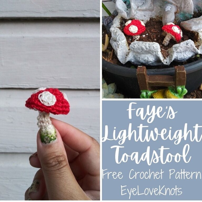 How to Crochet a Toadstool Perfect for a Fairy Garden! - EyeLoveKnots