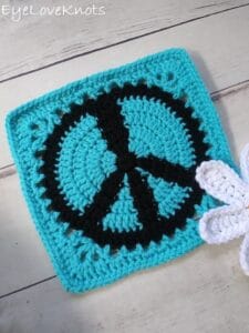 Peace Sign Afghan Square - Crochet Pattern Review - EyeLoveKnots