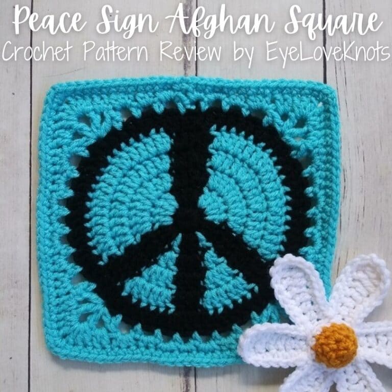 Peace Sign Afghan Square - Crochet Pattern Review - EyeLoveKnots
