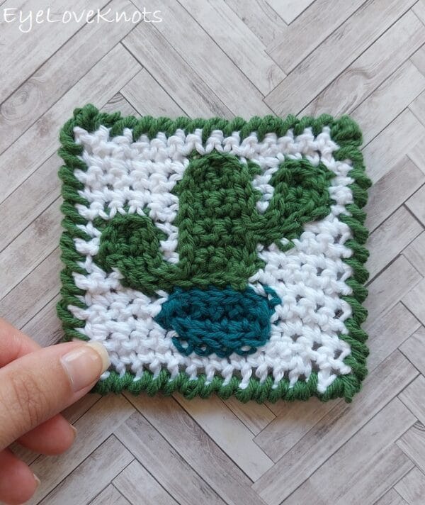 Saguaro Cactus Coaster - Free Crochet Pattern - EyeLoveKnots