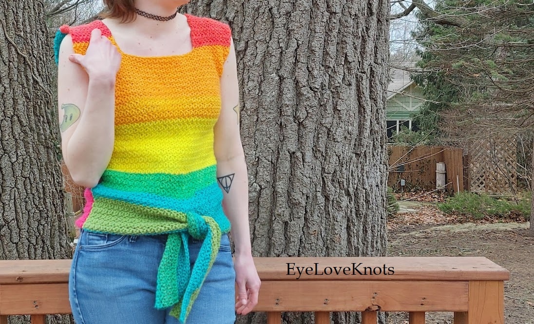 Tie Front Top - Crochet Pattern Review - EyeLoveKnots