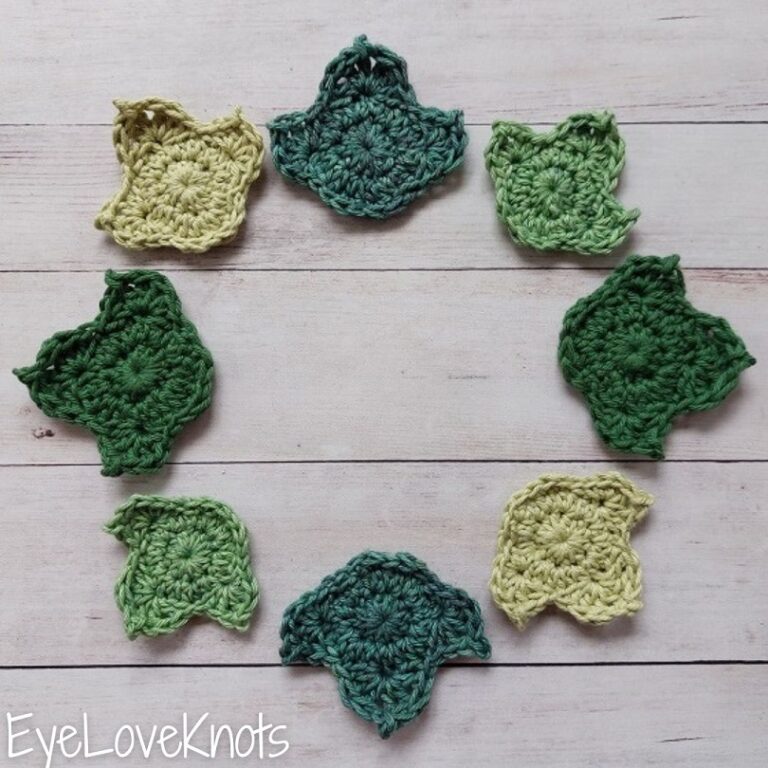 Quick Pumpkin Leaf - Free Crochet Pattern - EyeLoveKnots