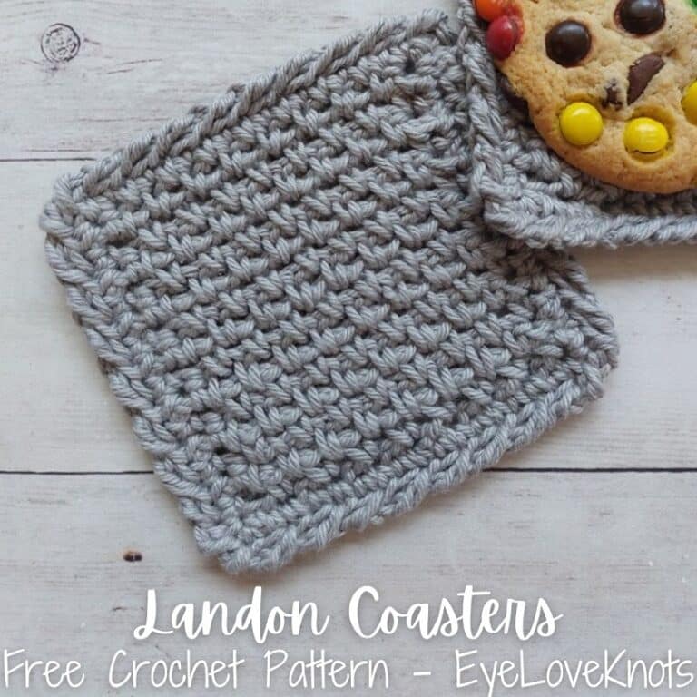 Landon Coasters - Free Crochet Pattern | Easy Moss Stitch Coasters ...