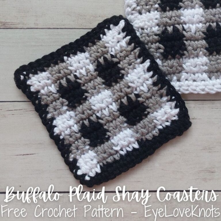 Buffalo Plaid Shay Coasters - Free Crochet Pattern | Single Crochet ...