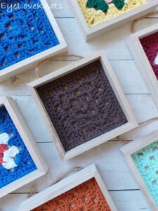 Gia Shadow Box - Free Crochet Pattern | Easy Granny Square Wall Hanging ...