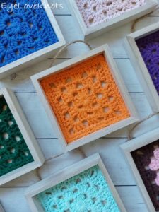 Gia Shadow Box - Free Crochet Pattern | Easy Granny Square Wall Hanging ...