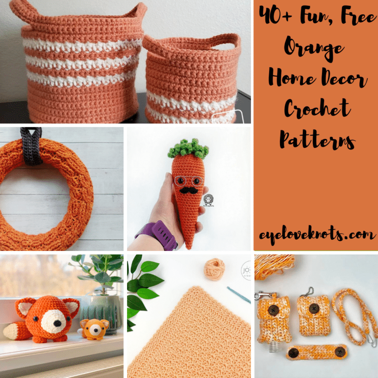 40+ Fun Free Orange Home Decor Crochet Patterns | Coasters, Afghans ...
