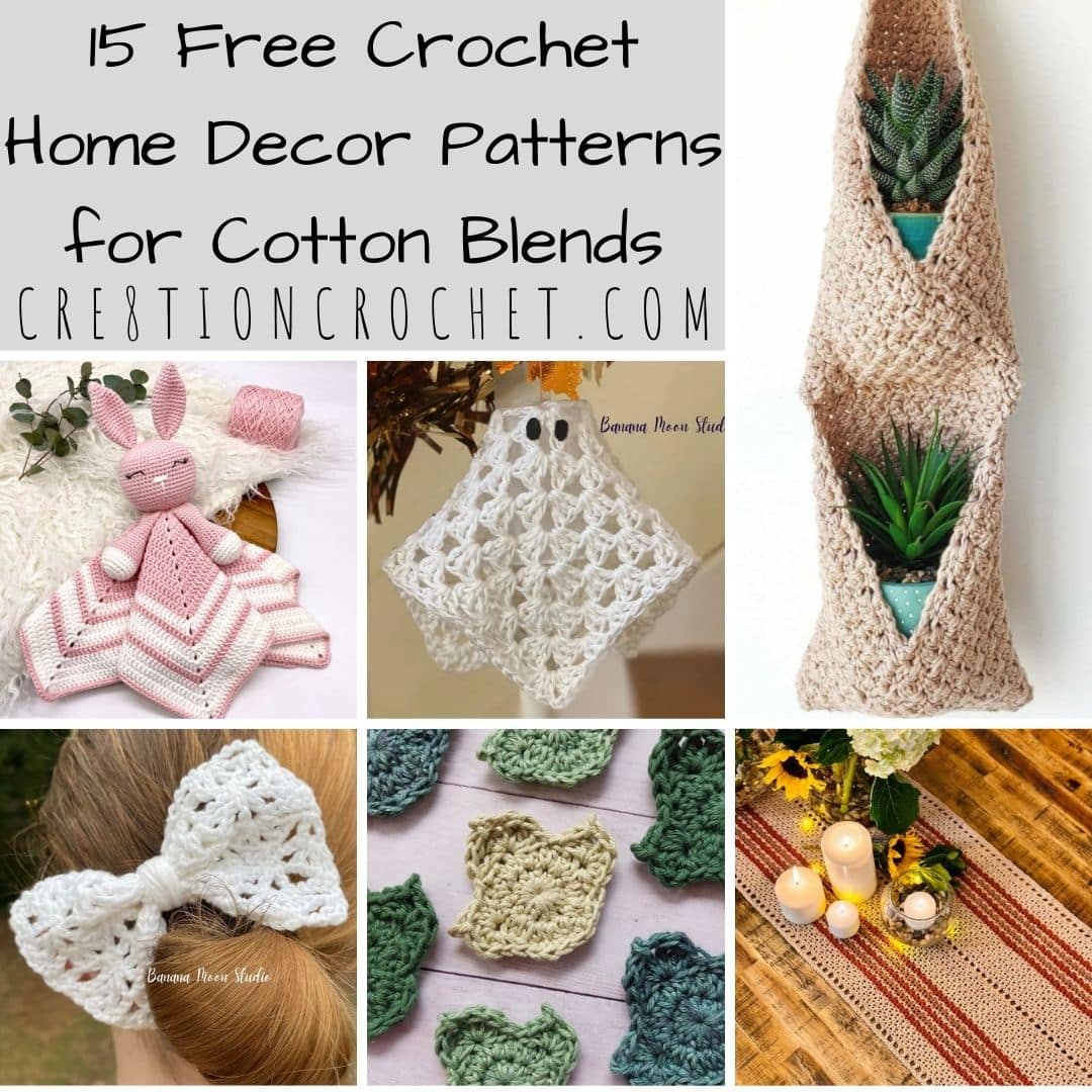 15 Free Home Decor Crochet Patterns for Cotton Blends - EyeLoveKnots