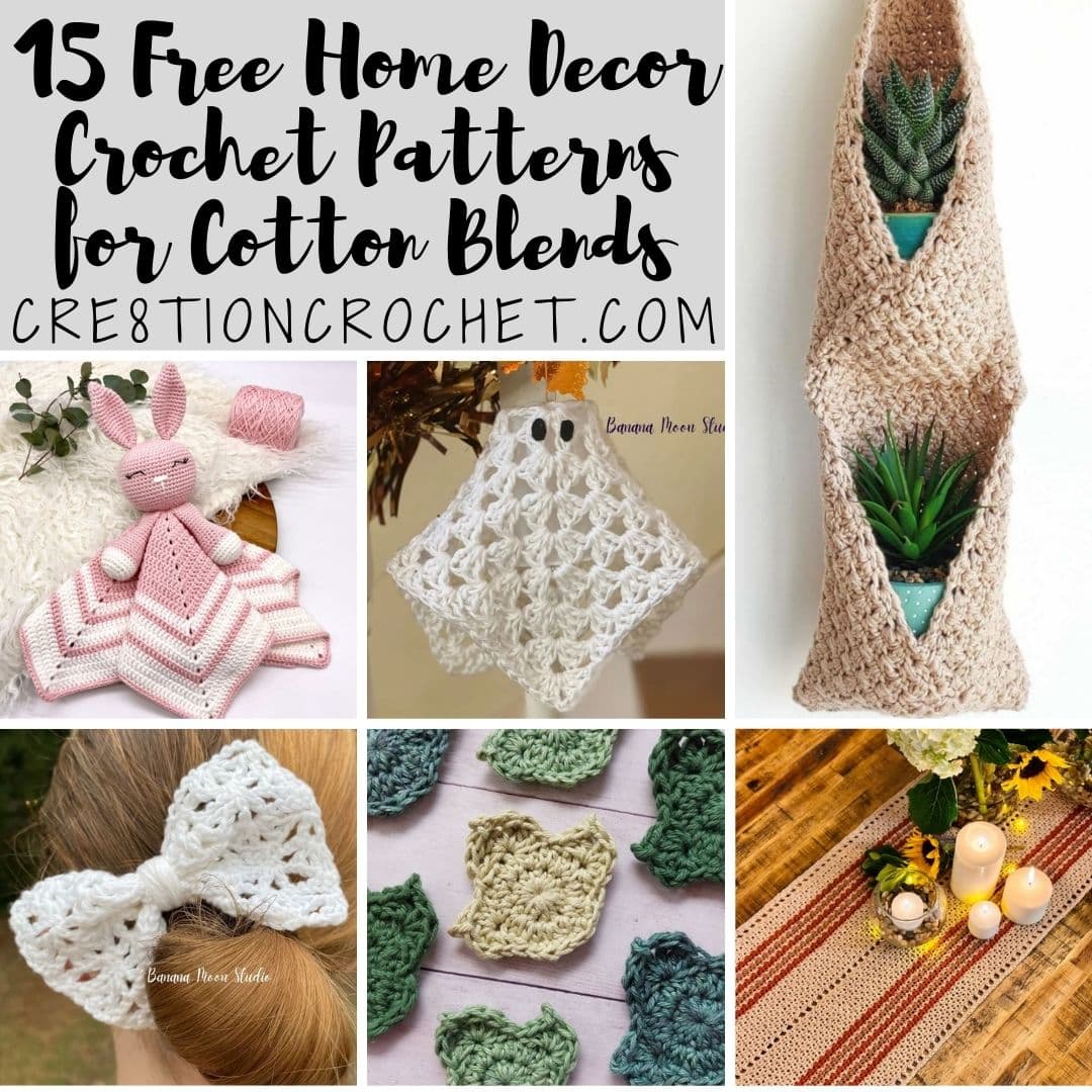 15 Free Home Decor Crochet Patterns for Cotton Blends - EyeLoveKnots