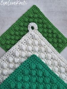 Bobble Stitch Crochet Washcloth Free Pattern | Bobble Stitch Dishcloth ...