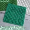 Bobble Stitch Crochet Washcloth Free Pattern | Bobble Stitch Dishcloth ...