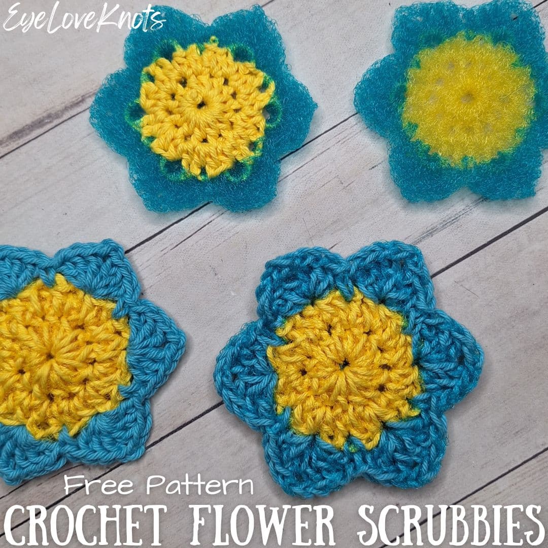 Crochet Flower Scrubbie Free Pattern | Delilah Scrubbie Free Crochet ...